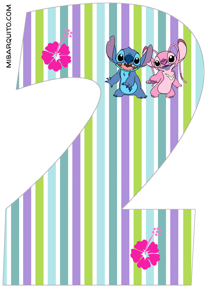 Stitch Numeros para imprimir - Mi Barquito